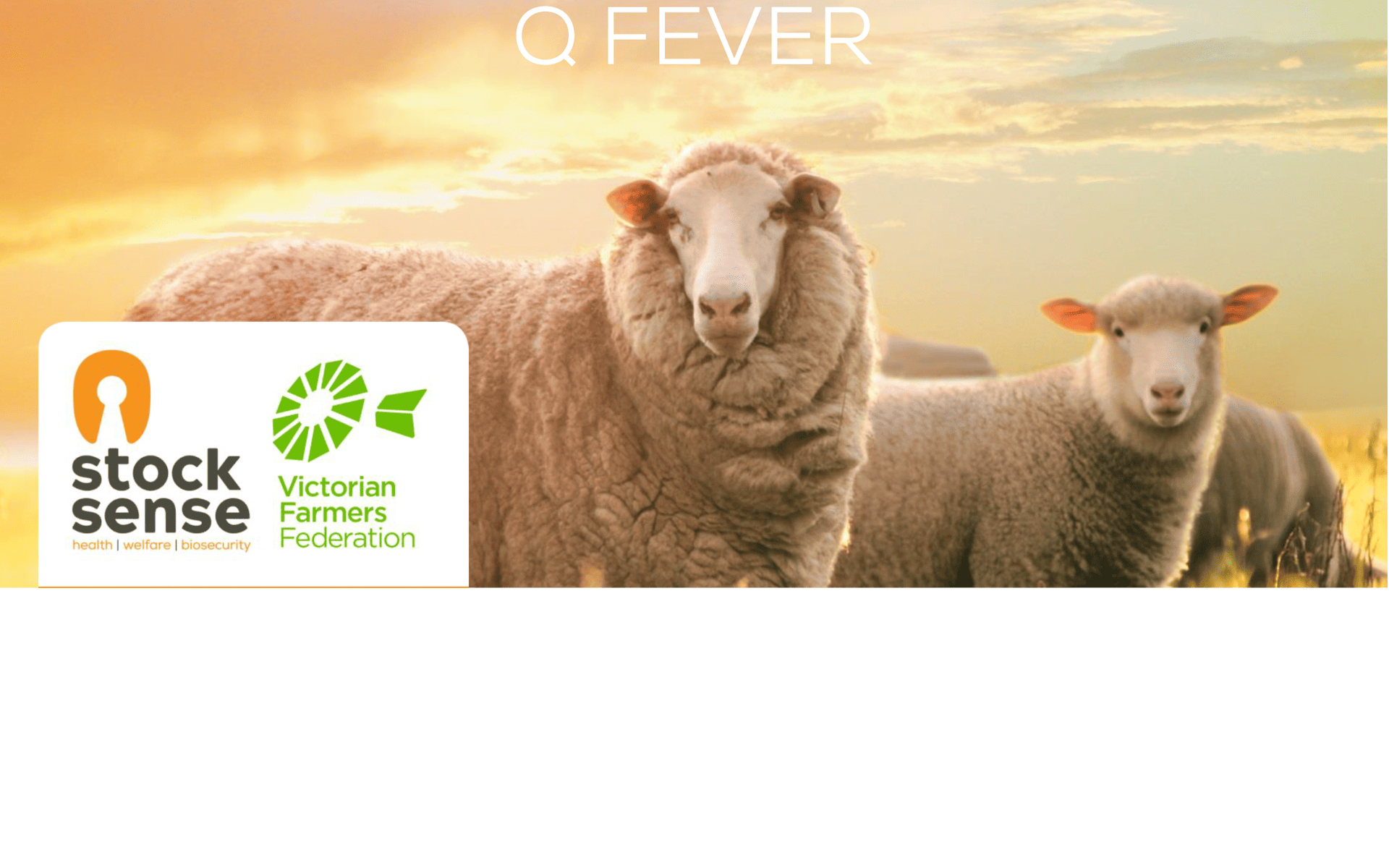 FACT SHEET Q FEVER - Victorian Farmers Federation